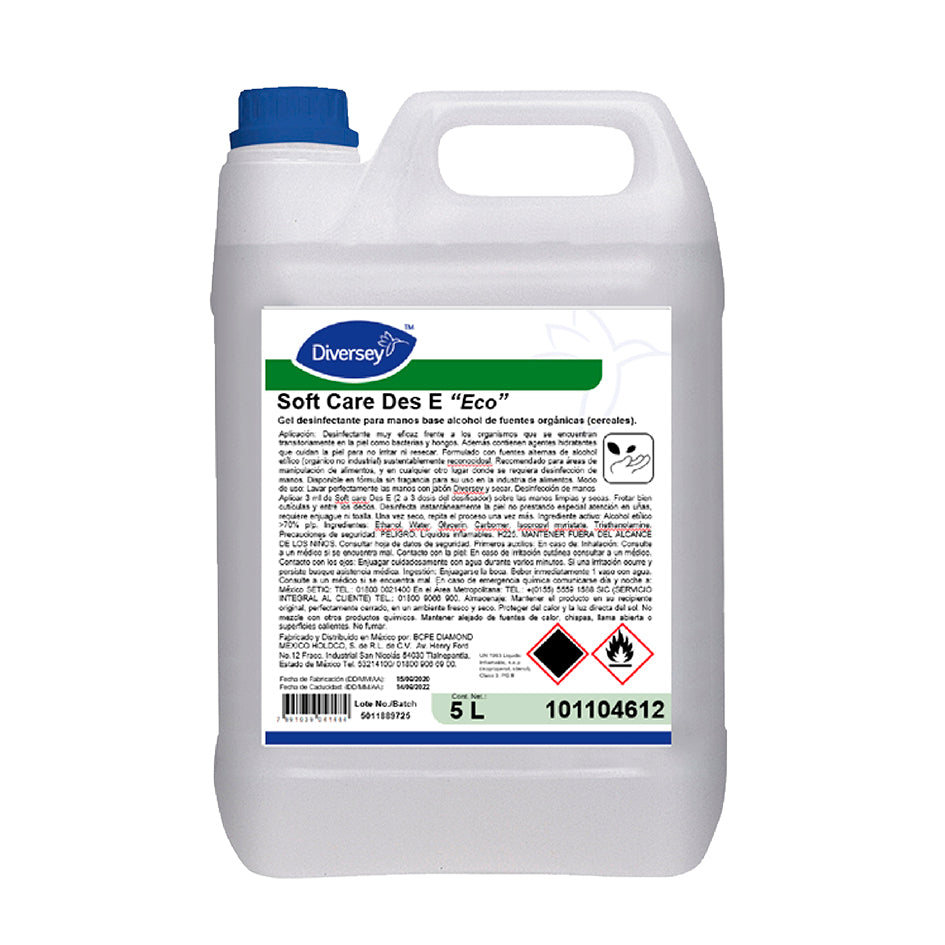 SOFT CARE DES E "ECO" 4X5L CERTIFICADO COFEPRIS – Siltecsa
