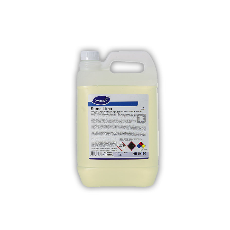 SUMA LIMA 5L DETERGENTE ALCALINO CLORADO P/MÁQUINALAVALOZA 4PZAS EN CA ...